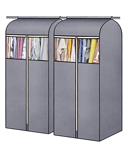 SLEEPING LAMB 54'' Hanging Garment Bags for Closet Storage and Heavy Duty Clothing Racks for Hanging Clothes
