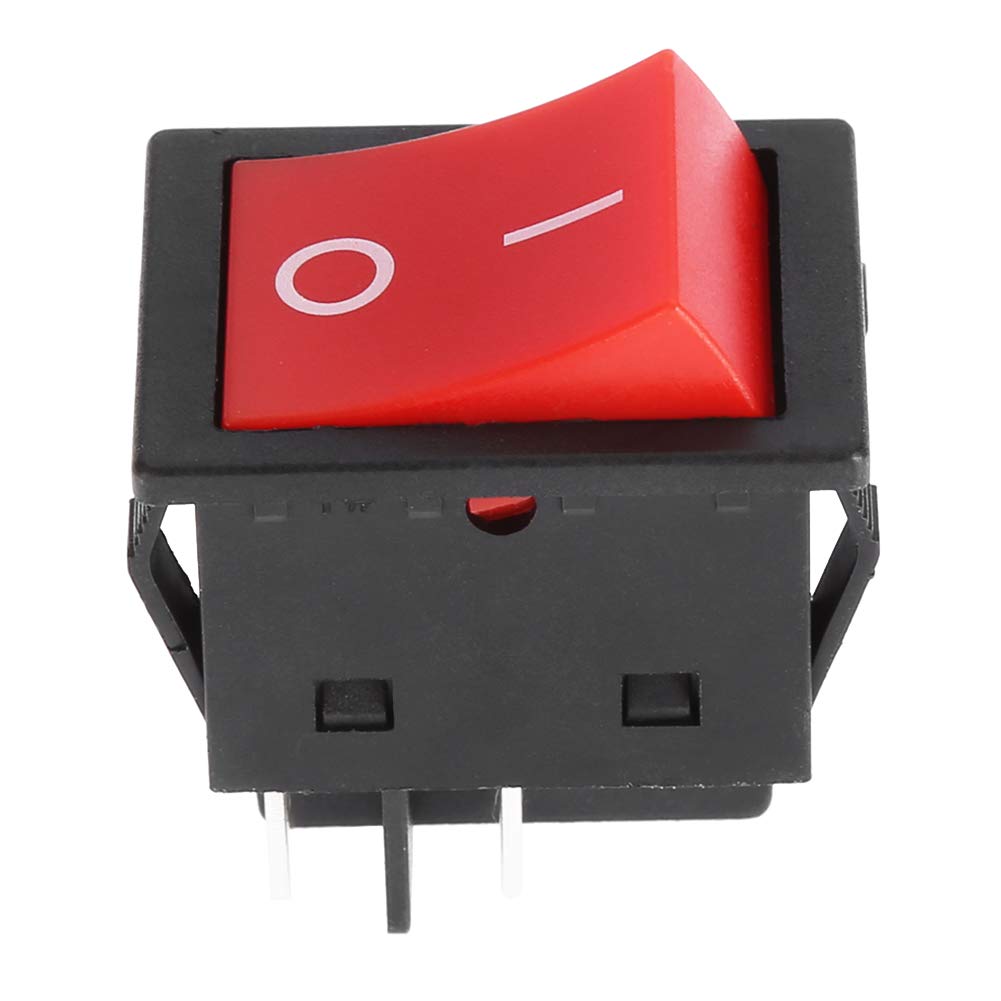 ON Off Rocker Switch, 120V AC/250V AC30A Welder Welding Machine 4-Pin 2 Position Boat Type Toggle Switch(1PCS)