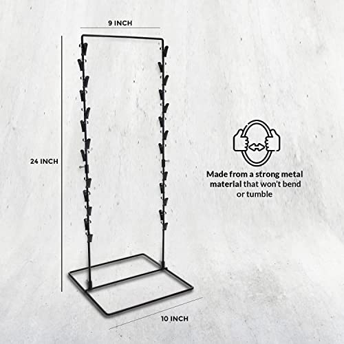 UTILE Countertop Snack Rack Display– Multi-Purpose Counter Stand Organizer for Retail, Stores, Parties, Candy Display and Holder and Chip Display Rack (Matte Black, 24’’ Tall x 9’’ Wide)