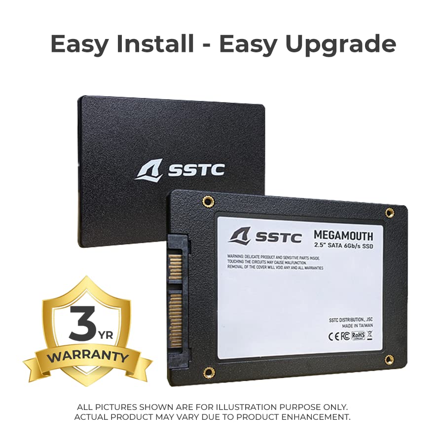 SSTC Megamouth 120GB SATA 3 2.5" Internal SSD (SSTC-MM120-25) - 3 Pack