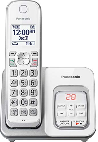 Panasonic KX-TGD530W Cordless Phone with Answering Machine - 1 Handset (Renewed)