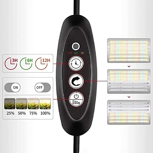 Plant Grow Light 6 Packs T5＆Full Spectrum 3500K 6500K＆Red LED with Auto Cycle Timer 3/6/12Hours Dual Channel 4 Brightness Level Growing Lamp for Indoor Plants from Seeding to Harvest