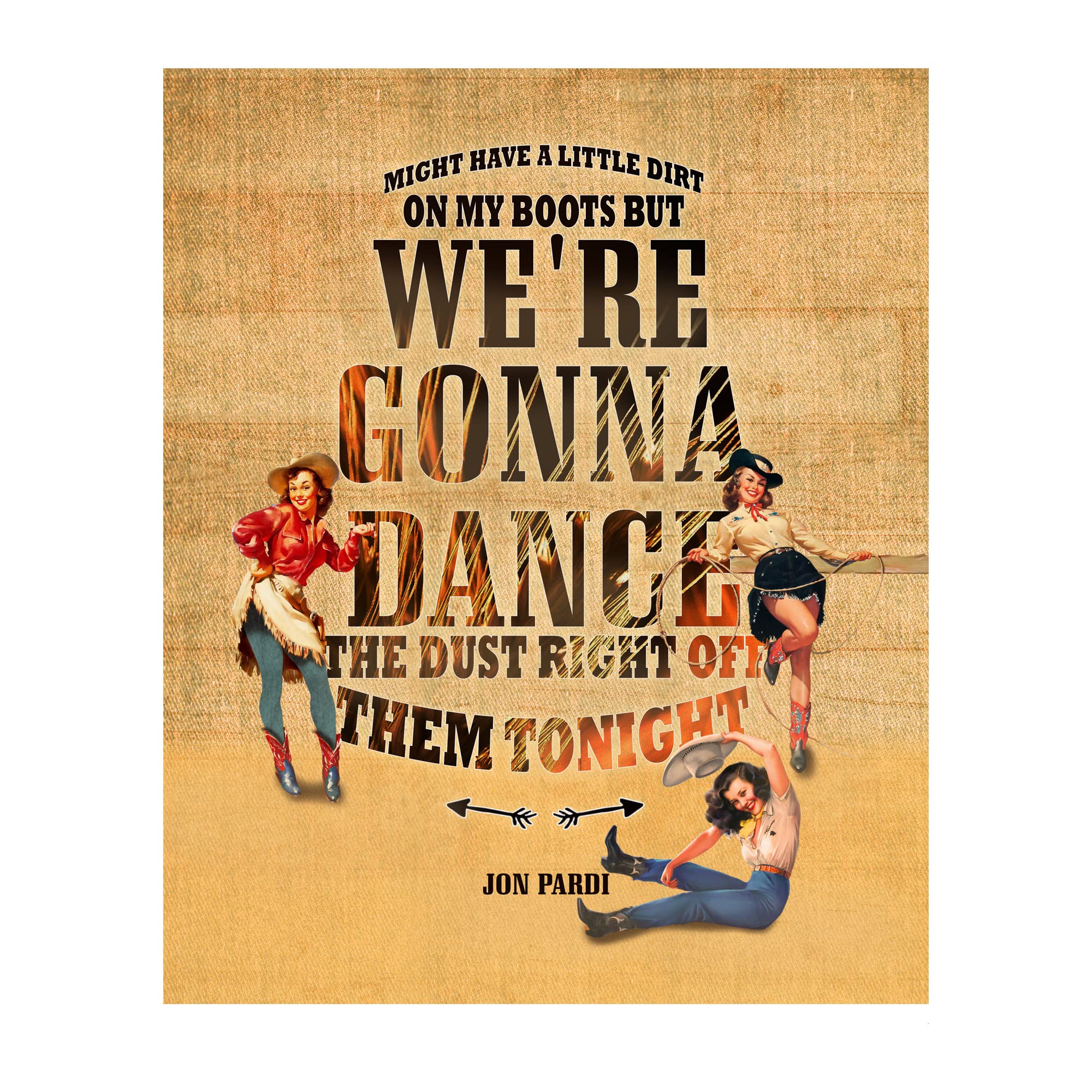 Jon Pardi - Dirt On My Boots Unique Music Decor Wall Art, Country Music Wall Decor Poster, Great Print For Home Decor, Bedroom Decor, Office Decor, or Man Cave Room Decor Aesthetic, Unframed - 11x14