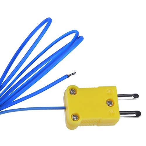 pouilzx Pack of 2) K-Type Temperature Probe Sensor Mini-Connector Thermocouple(Temperature Range: -50~250°C)1 M TP-01