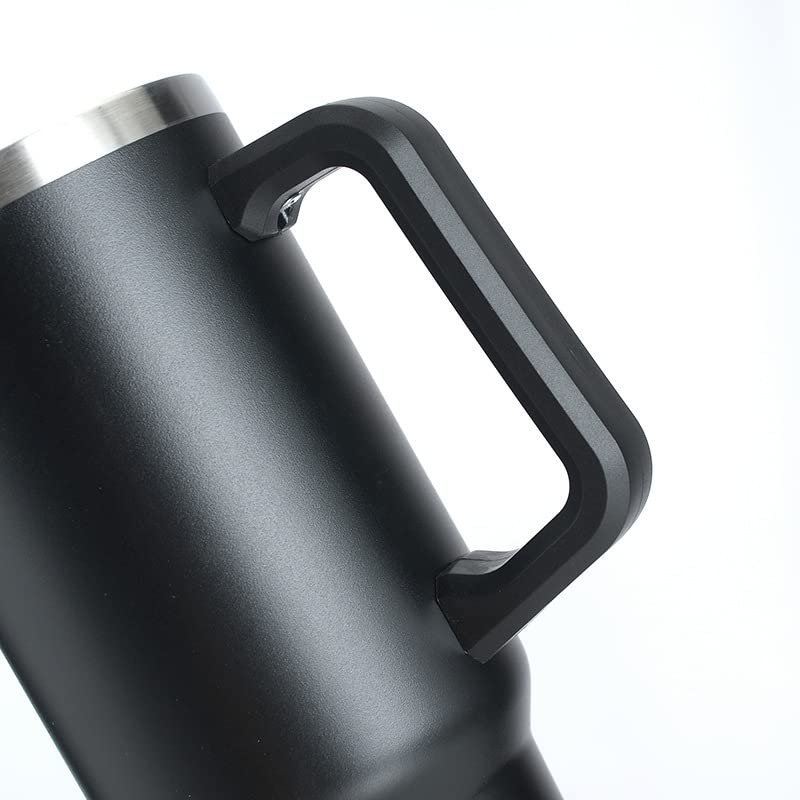 Stainless Steel Vacuum Tumbler with handle | stanley 40 oz tumbler with handle black | simple modern 40 oz tumbler | Stanley cup 40 oz | stanley rubber bottom | 40 oz tumbler | bottom cup