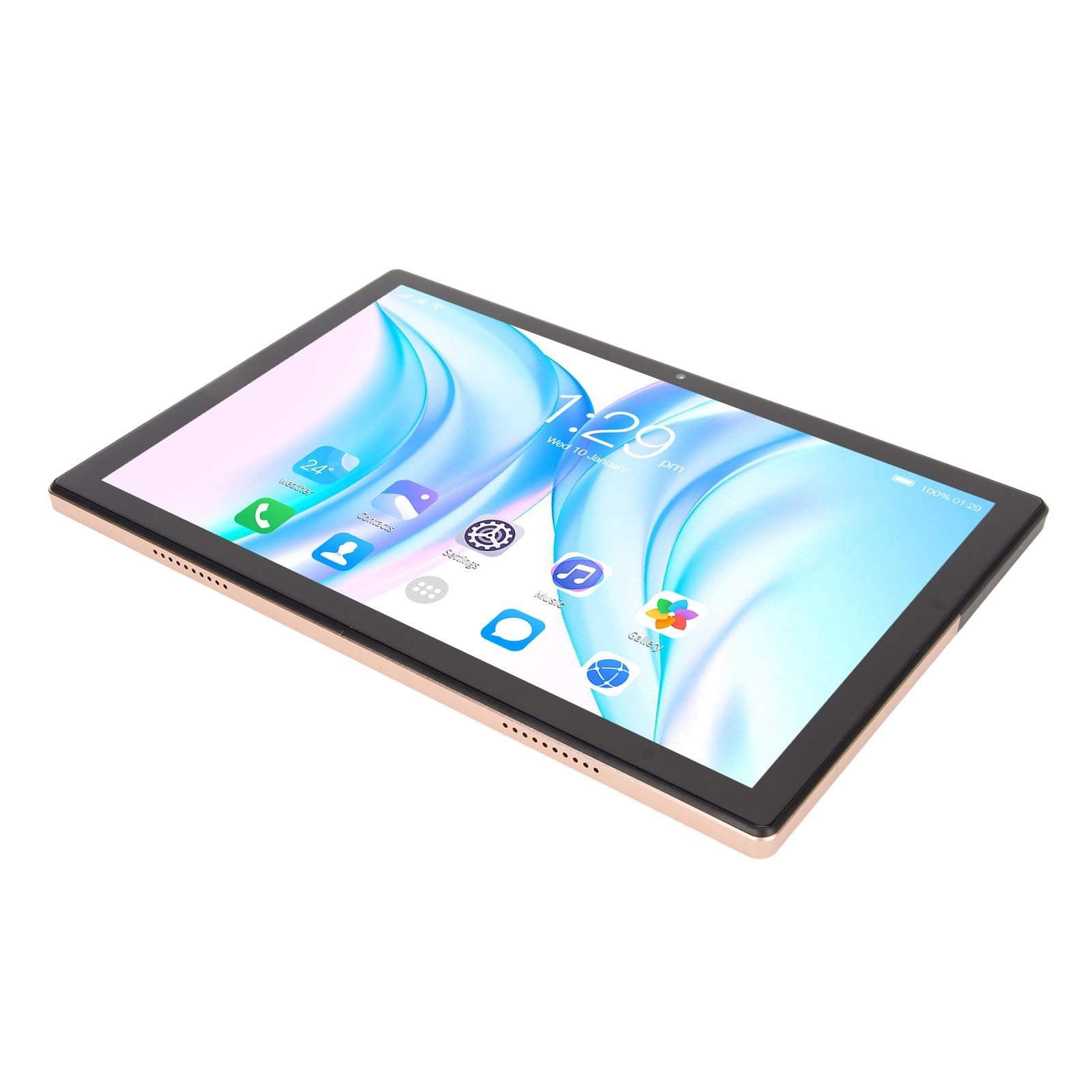 Jopwkuin FHD Tablet, 8 Core CPU 10.1 Inch Tablet 2 in 1 Supports Fast Charging with Keyboard for Reading (US Plug)
