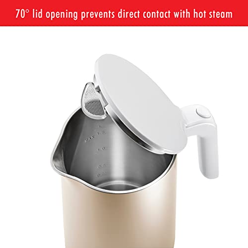 ZWILLING Enfinigy 1.56-qt Cool Touch Electric Kettle Pro, Cordless Tea Kettle, Gold