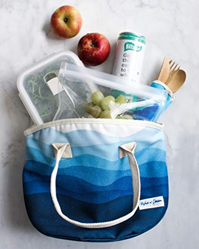 Waves of Change Insulated Recycled Plastic, Medium Lunch Bag-8 Can Capacity