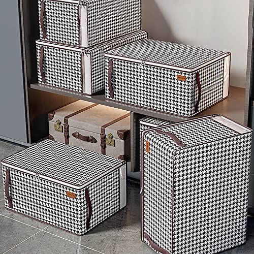 Qiopertar Visual Clothes Storage Bag Wardrobe Sorting Storage Box Portable Storage Bag Winter Quilt Storage Box
