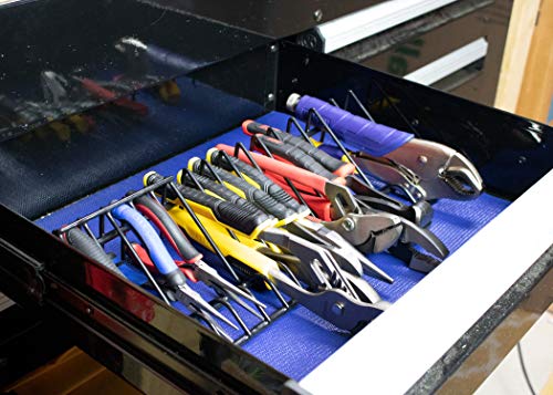 Plier Organizer Rack (2 Pack) Holds A Total of 30 Spring Loaded, Regular and Wide Handle Insulated Pliers, Two Tool Box Organizers, Pliers Storage That Fits Nicely in Your Tool Drawer or Tool Chest