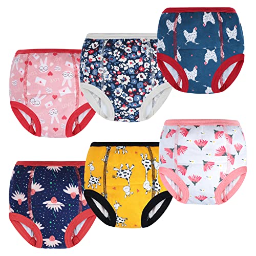 MOEMOE BABY Potty Training Pants Potty Training Underwear for Girls and Boys Cotton Toddler Training Underwear 2-6T
