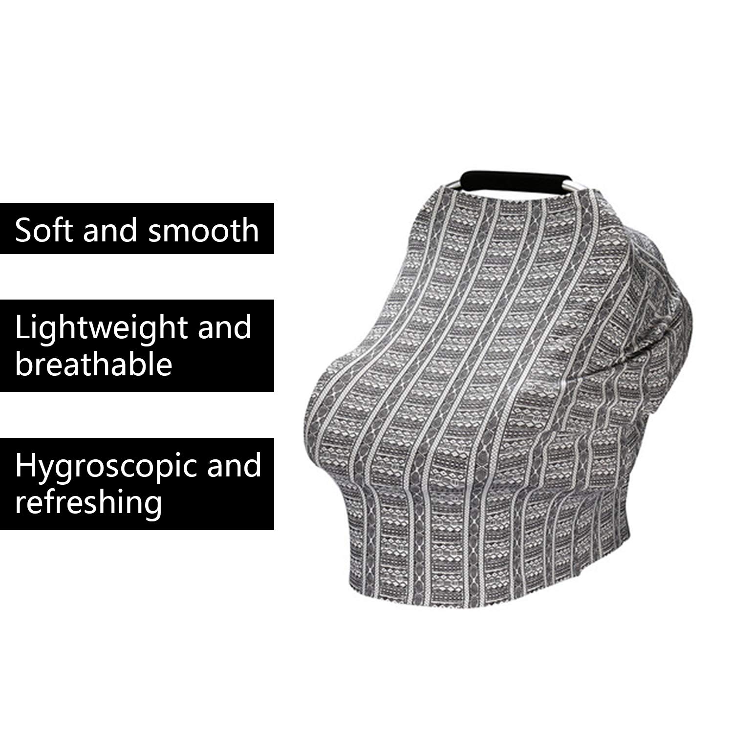 JOYOOSS Car Seat Cover Carseat Canopy with Stroller Hooks - Gray