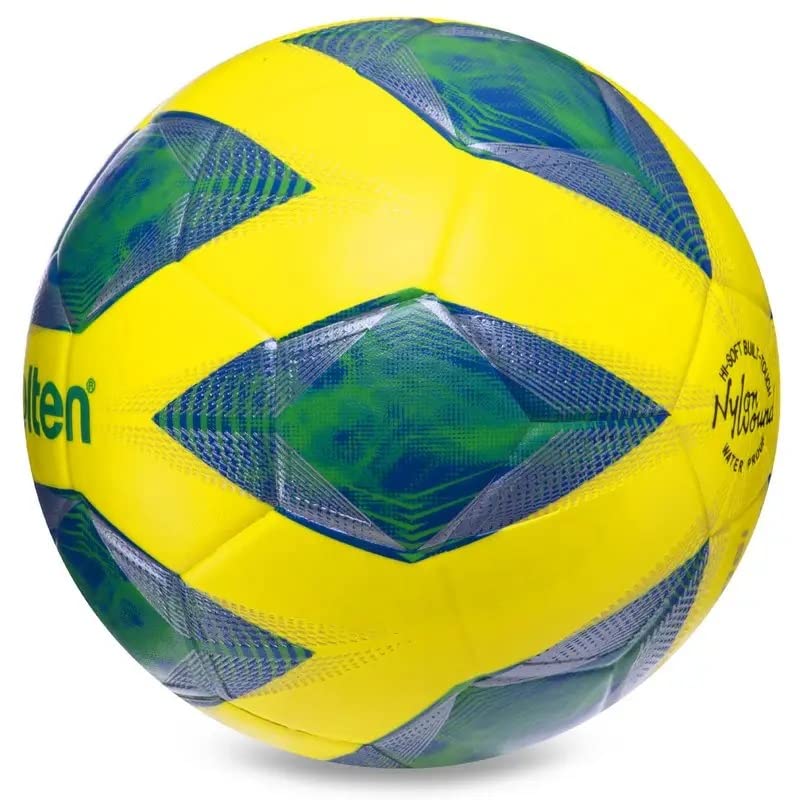 Molten F9A1500 Laminated PVC Futsal Ball, Blue-Lime Size 4