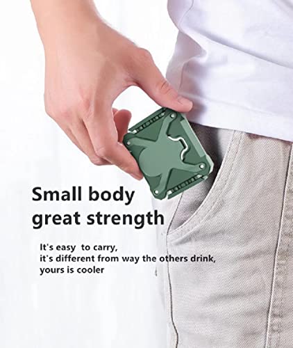 MYXL Original 2 in 1 Beer Can Opener Manual Smooth Edge ,Universal Soda Can Openers Remover That Cuts Open the Top,Compact Portable Kitchen Bar Tool,Handheld Safety Small Can Opener. (green)