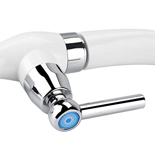 Plastic Tap,Bathroom Kitchen Sink Faucet ABS Plastic Single Handle Bar Faucet Cold Water Faucet Water Tap for Kitchen Sink Bathroom Basin Bathtub Mop Pool G1/2(Straight Handle)