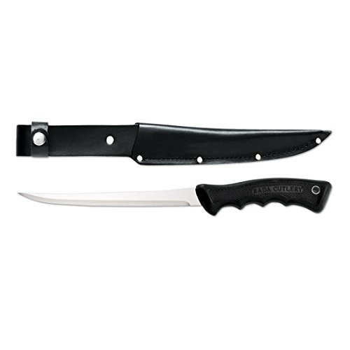Rada Cutlery Fillet Knife – Stainless Steel Blade with Leather Scabbard and Rubber Handle, 12-1/4 Inch