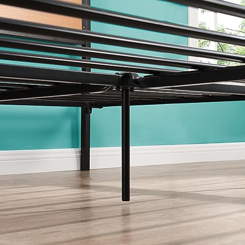 Prohon Bed Frame Queen Size with Rustic Headboard and Nailhead Trim Footboard, Strong Steel Slat Support, Metal Platform Bed with 11β Storage Space, Silent Design Bedframe for Adults, Teens & Kids