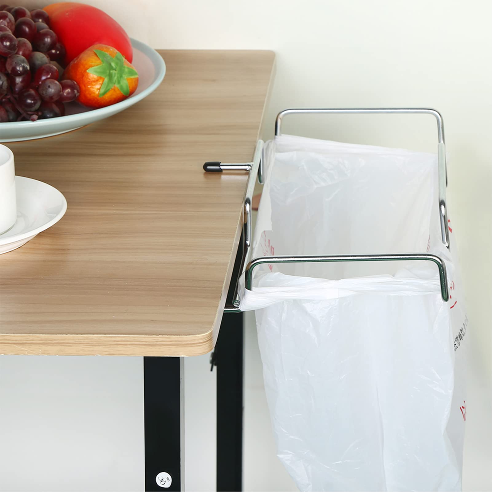 Topyond Trash Bag Holder, Camping Stainless Steel Garbage Bag Holder, Portable Outdoor Trash Can Holder for Kitchen Cabinets, Camping, Under Sink Storage 13.6β X 10.2β X 1.8β