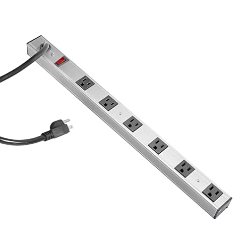 ProHT 6 Outlet Aluminum Power Strip Silver (03196)