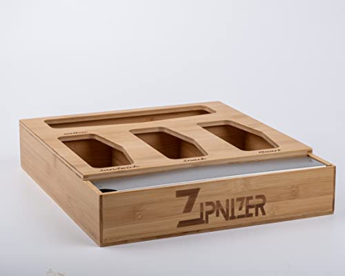 Zipnizer Food Storage Bag Organizer with Foil dispenser