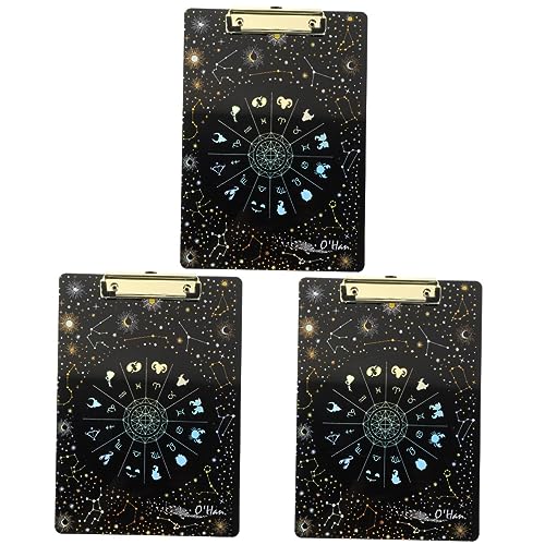 STOBOK 3pcs Clipboards Exam Convenient File Case Document Clipboard Size Portable Conference Teacher Plastic Holder Writing A Board for with Nurses Fashion Low Folder Paper Letter Office