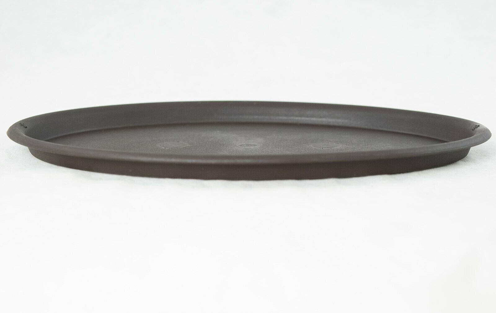 Oval Plastic Humidity/Drip Tray for Bonsai Tree 12.5"x 8.75"x 0.5"- Brown