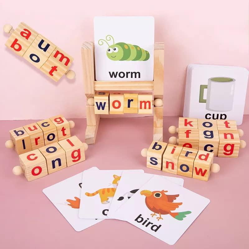 Montessori Learning with Toys - Learn to Spell 3 and 4 Letter Words