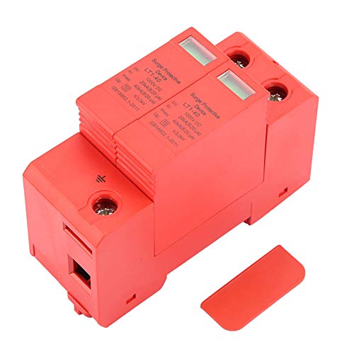 Protective Arrester Device,Home Lightning Protection DC 1000V 2P 20KA to 40KA Low Voltage Arrester Device for Lightning Protection Power Distribution and Control Appliances