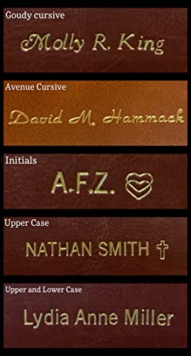 Personalized KJV Large Print Personal Size Reference Bible, Charcoal Leathertouch, Indexed, Red Letter, Cross-References, Full-Color Maps, Custom Name Imprint, King James Version (Indexed)