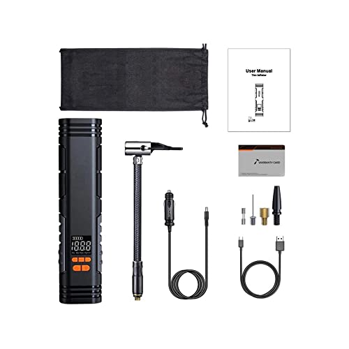 Rechargeable Cordless Tire Inflator - Handheld Air Compressor, Portable Air Pump with Digital Display for Car Bike Tires and Other Inflatables