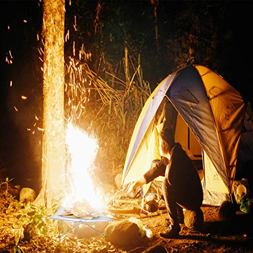 OutyFun 22inch Fire Pit Mesh, Replacement Fire Mesh for Portable Fire Pit, for The Same 22-inch Product on The Market(Two meshes)