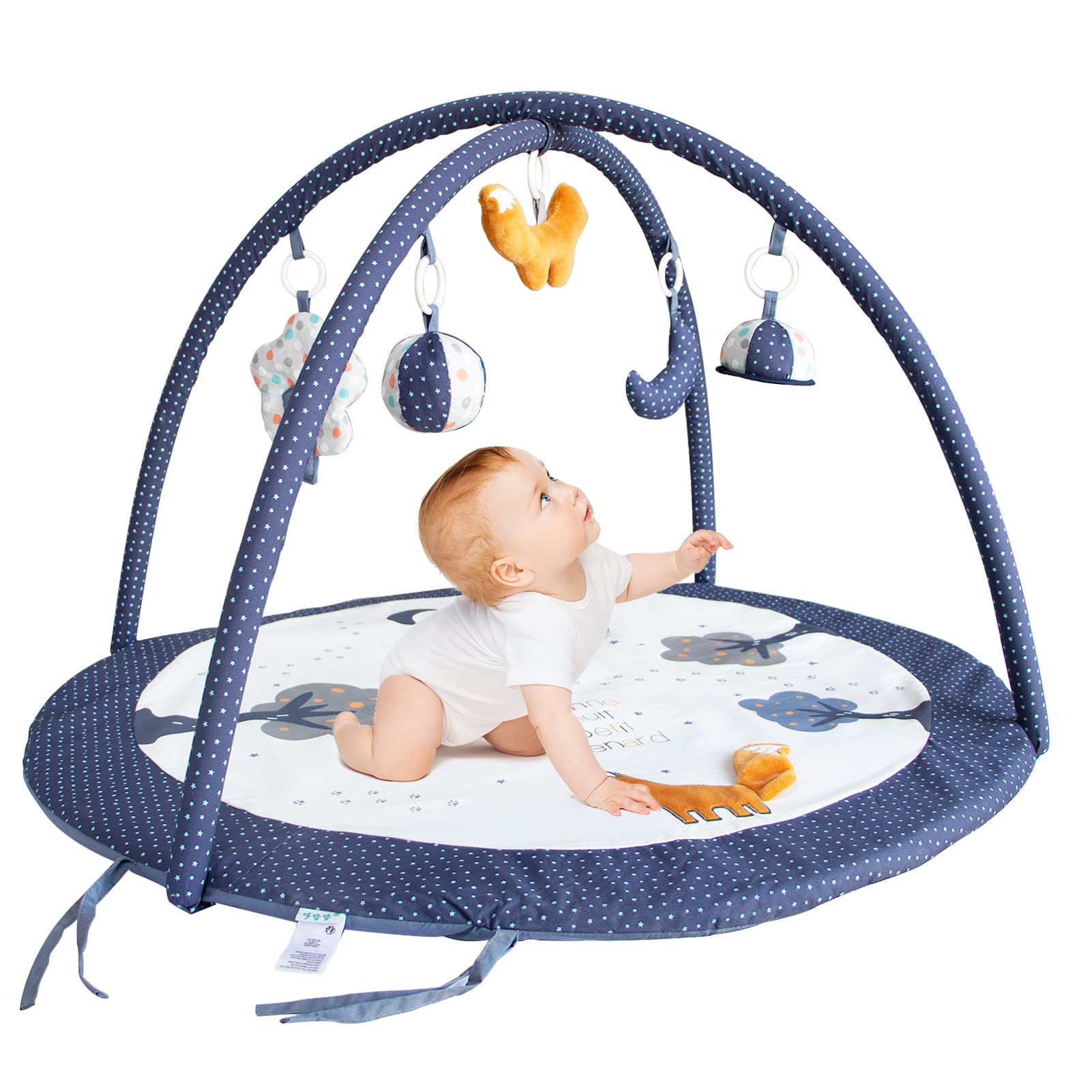 sucarlon Baby Gym Play Mat,Thick & Plush Play Gym,Thicker Non-Slip Baby Activity Gym,Visual, Hearing, Touch, Cognitive Development for Baby,for Ages 1 to 36 Months,Mother's Day Gift