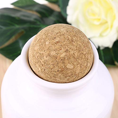 MUGLIO 3 inch Wine Cork Ball Wooden Cork Ball Stopper for Wine Decanter Carafe Bottle Replacement(2 Pcs)