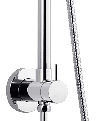 PULSE ShowerSpas 1088-CH SeaBreeze II Shower System with 8" Rain Showerhead, Slide Bar and Multi-Function Hand Shower, Polished Chrome