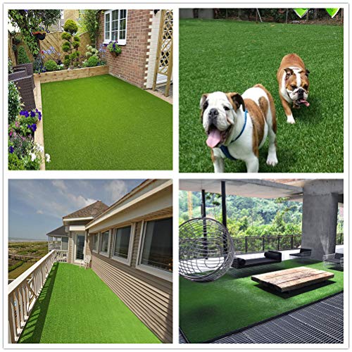 PET GROW Realistic Artificial Grass Rug - Indoor Outdoor Garden Lawn Patio Balcony Synthetic Turf Mat - Thick Fake Grass Rug 3.3 FT x5FT(16.5Square FT)