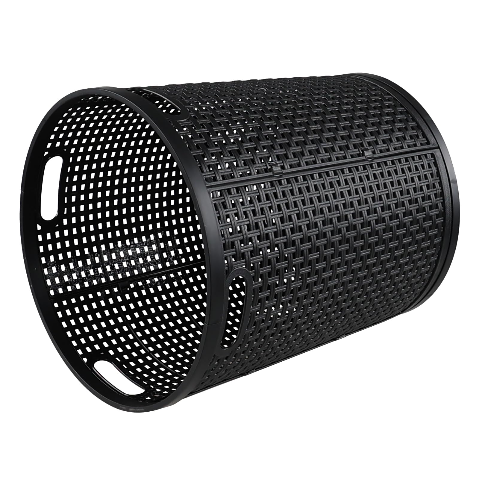 Waikhomes Laundry Hamper with Handles, Flexible Laundry Basket for Clothes, Black, F