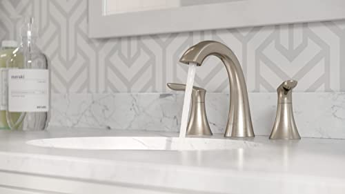 Pfister Weller Bathroom Sink Faucet, 8-Inch Widespread, 2-Handle, 3-Hole, Brushed Nickel Finish, LG49WR0K