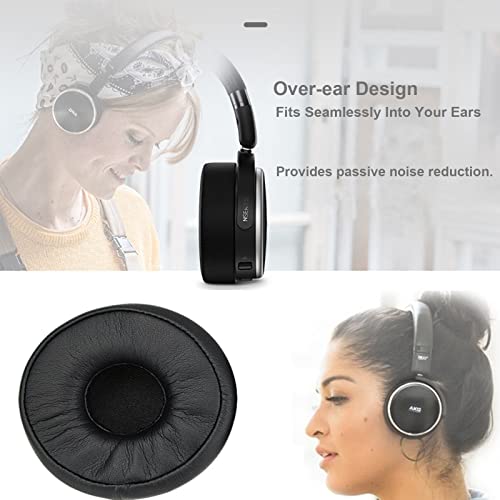 Replacement Ear Pads Ear Cusions Compatible with AKG N60NC Wireless Bluetooth Headphone Soft Protein Leather and Noise Isolation Memory Foam Headset Ear Covers