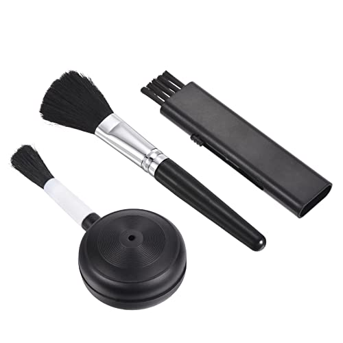 PATIKIL Keyboard Cleaning Brush, 3 Pack Double Head Telescopic Type Window Groove Cleaning Brush, for Laptop Computer Keyboard Window Black