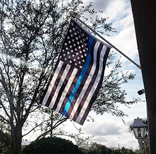 Pointview Flags Thin Blue Line American Flag - 3 by 5 Foot Flag with Grommets