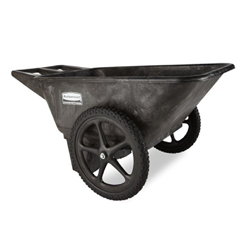 Rubbermaid Big Wheel 5642 Black Utility Agriculture, Nursery & Farm Cart, 58"L x 32-3/4"W x 28-1/4"H