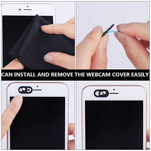 SOLUSTRE 18 pcs Protecting Computor Black for Tablets Privacy Cartoon Phone& Security Accessories Laptop Web Slider Cell Protection Cam Computer Blocker Anti-Hacker Most Smartphone Sticker
