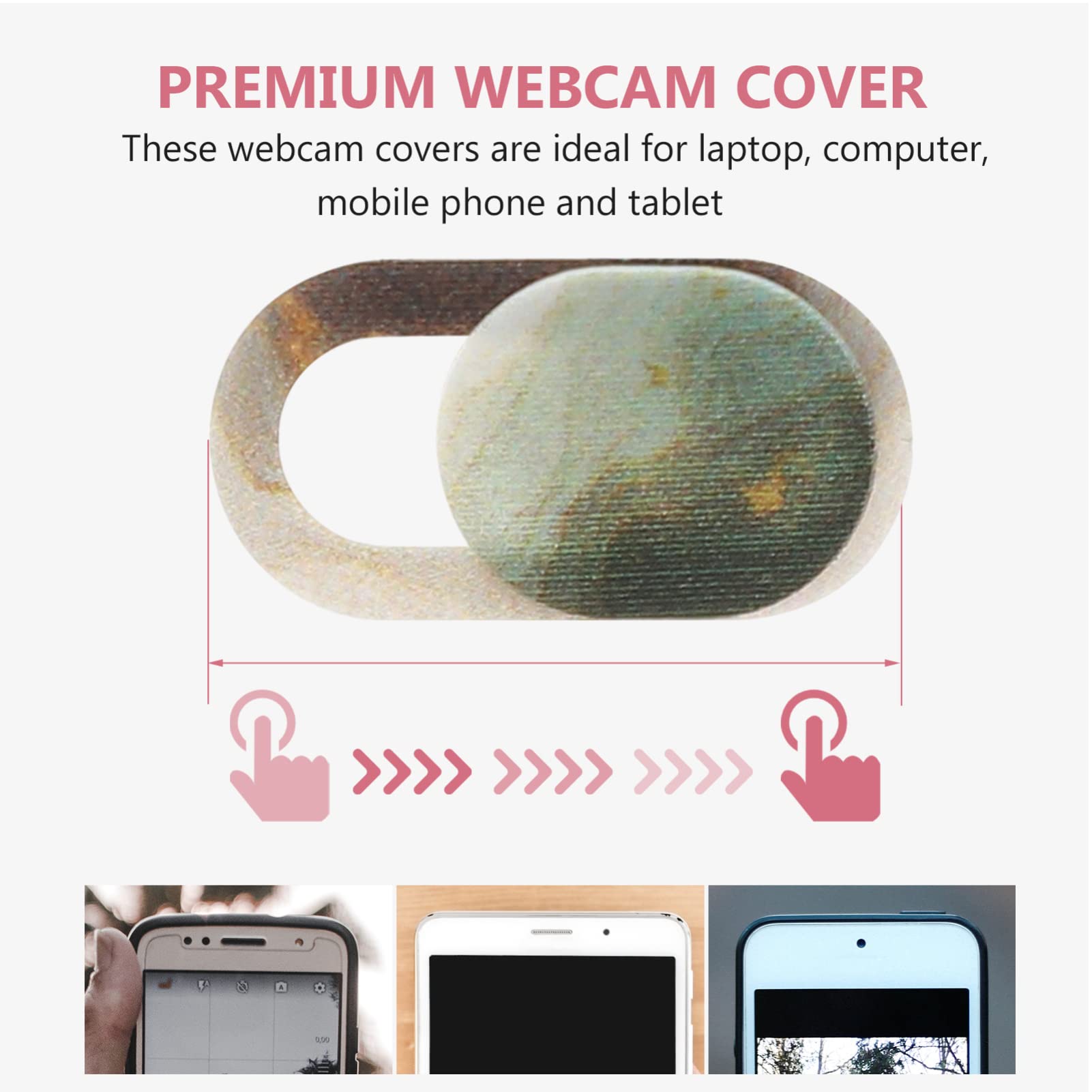 SOLUSTRE 3pcs Privacy Cover Sliding Camera Laptop Webcam Cover Camera Lens Cover Laptop Camera Webcam Cover for Laptop Phone Camera Cover White Slider Plastic Cell Phone Protector