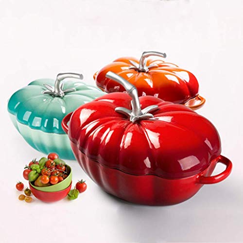 MYYINGBIN Cast Iron Enamel Casserole Stew Pot with Lid Anti-Scalding Silicone Gloves, Non-Stick Pan with Tough Coating, Best Gifts for Family, 3