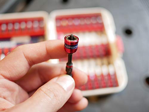 Norske Tools 40pcs Screwdriver Bit Set, Impact Torsion, PH Bits, SQ Bits, Torx Bits, Magnetic PH & SQ Float Collar, Socket Adapters, Nutsetters and Magnetic Bit Holder