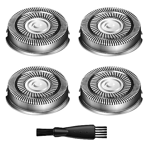 Shaver Replacement Heads Blade Compatible with Skull Shaver Replacement Blades,Compatible with Skull Carver Pitbull Gold PRO/Platinum PRO/Silver Replacement Blades,Waterproof with Brush,4 Pcs.