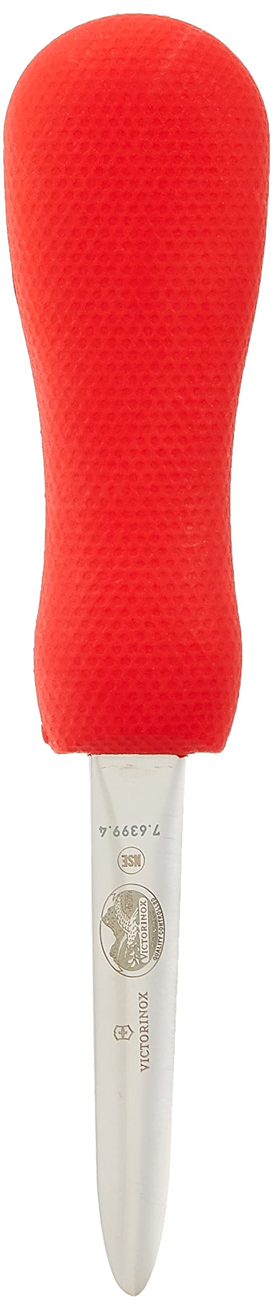 Victorinox Oyster Knife 3-Inch Narrow Boston Style Blade, Red SuperGrip Handle