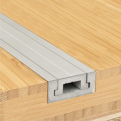 POWERTEC 71167 Aluminum Miter T-Track, 48-Inch, Aluminum Grey