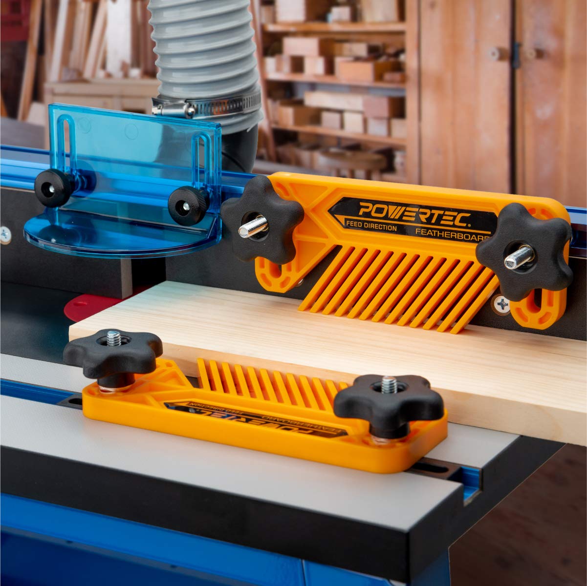 POWERTEC 71553 Router Fence/Router Table Featherboard – 2 Pack