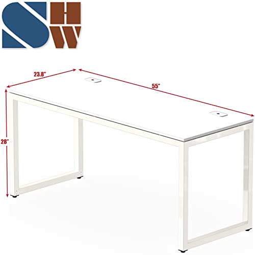 SHW Artwork Solo Desk, White